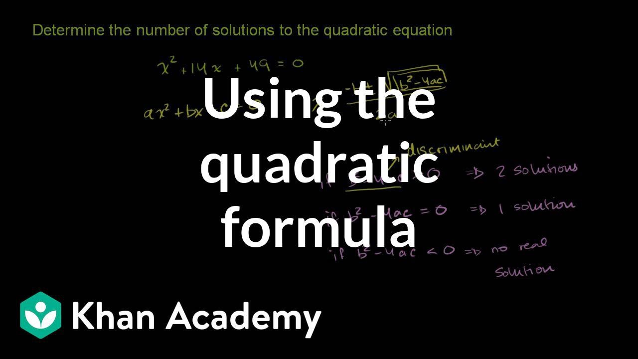 Unlocking Quadratic Equations: Mastering the Solution Formula | SchoolTube Unlocking Quadratic Equations: Mastering the Solution Formula | SchoolTube